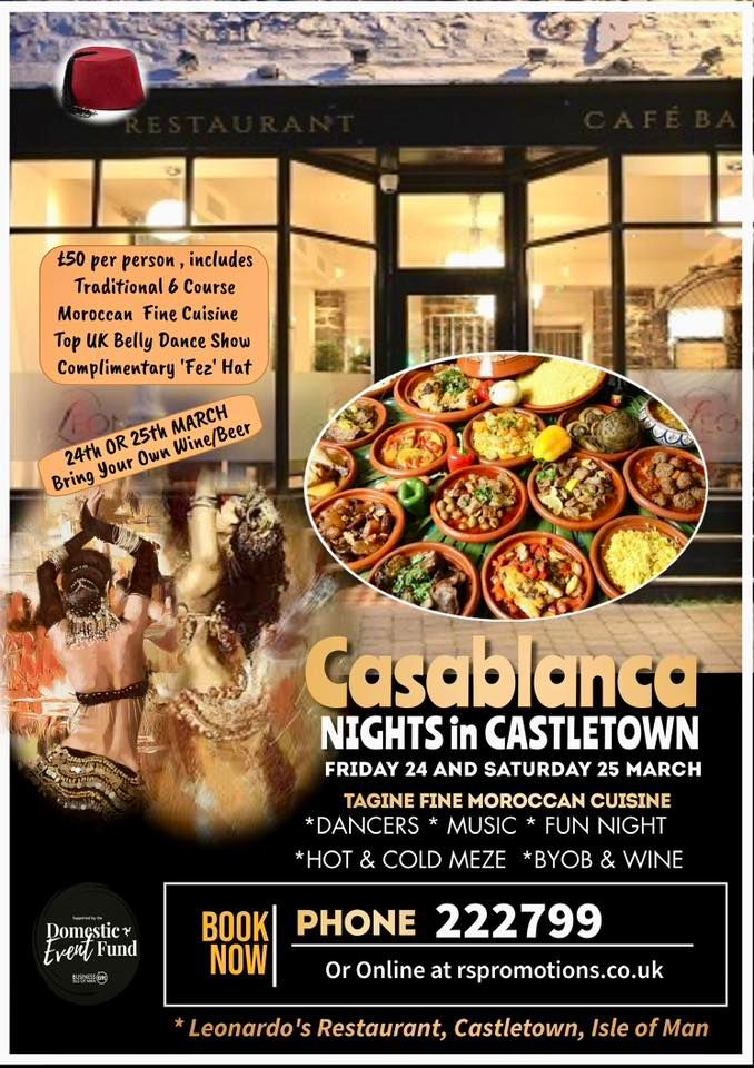 Casablanca Nights at Leonardos Restaurant in Castletown, IOM, Leonardo ...