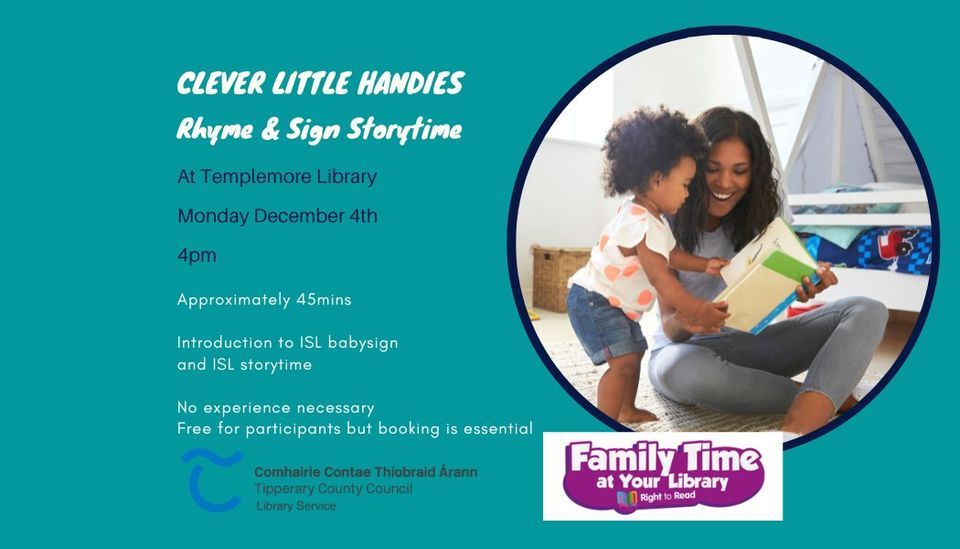 Rhyme And Sign Storytime Templemore Library Templemore Road Roscrea