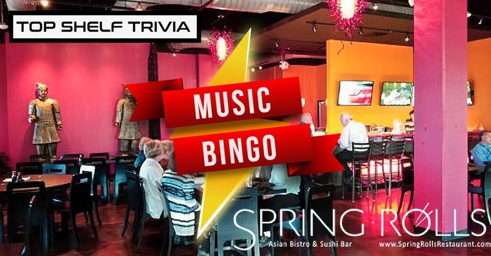 Its Music Bingo Night At Spring Rolls Parkside in Raleigh NC Its Music Bingo Night At Spring Rolls Parkside in Raleigh NC