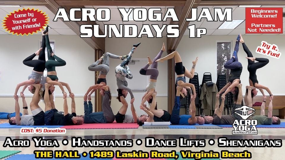 Sunday Acro Yoga Jam 1pm The Fellowship Hall At Gslc Virginia Beach