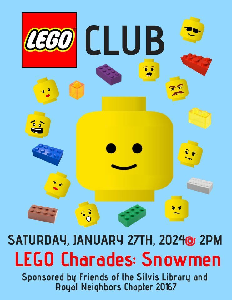 Lego Club: Snowmen, Silvis Public Library, 27 January 2024 | AllEvents