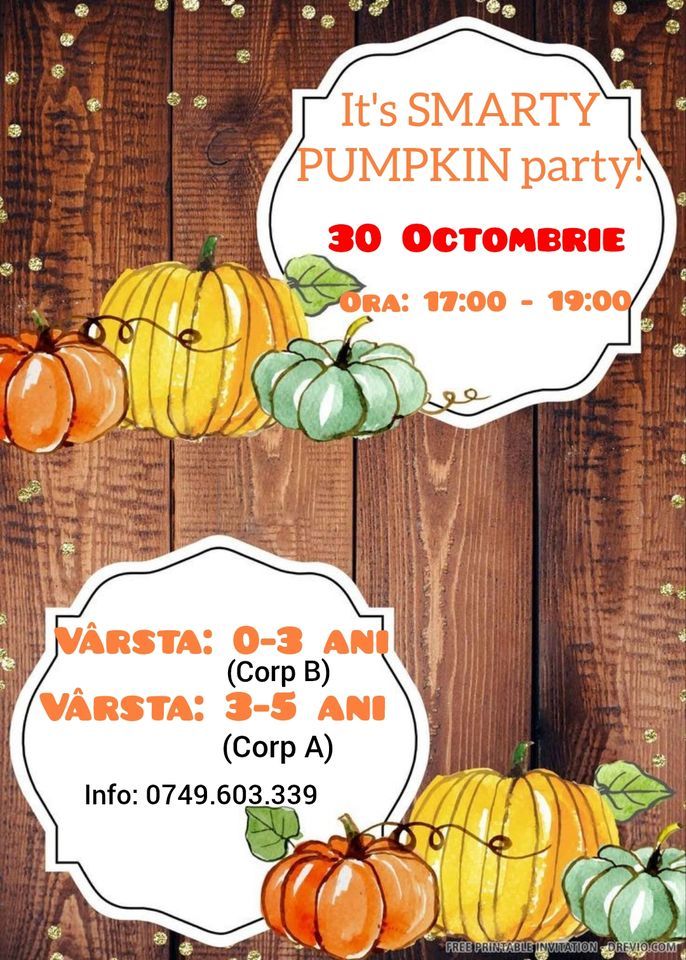 Its SMARTY PUMPKIN party! ?, Smarty - centru de activități pentru copii ...