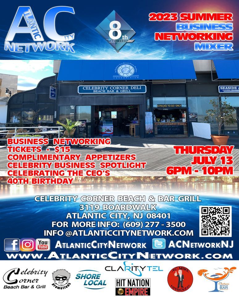 Atlantic City Network 8th Anniversary Summer Business Mixer at Celebrity Corner , Celebrity ...