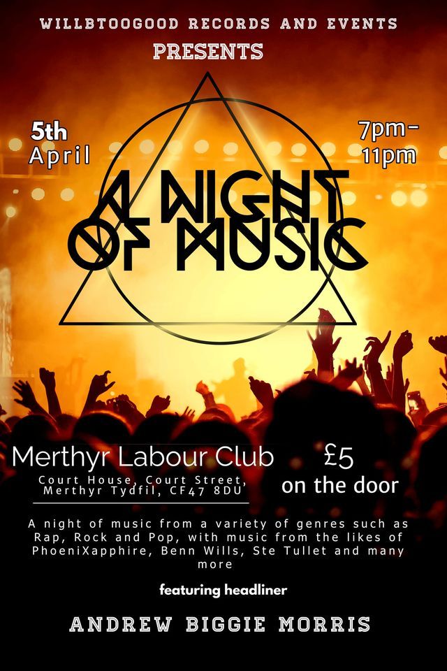 a night of music @merthyr labour club, Merthyr Labour Club, Merthyr ...
