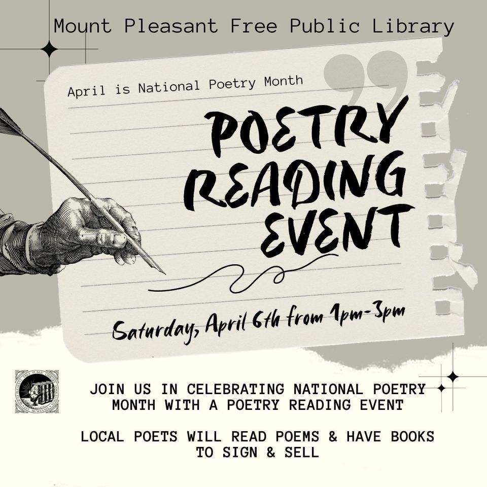Local Poet Poetry Reading, 120 S Church St, Mount Pleasant, PA, United ...