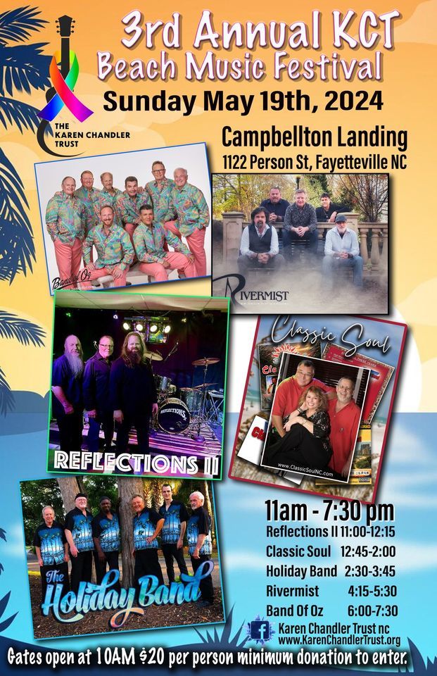 3rd Annual KCT Beach Music Festival , Rock’n On The River, Fayetteville, 19 May 2024 | AllEvents.in