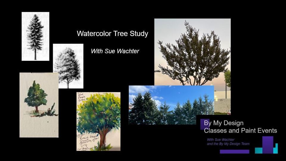 Watercolor Tree Study at The Rectangle Gallery, Rectangle Gallery, Centralia, 20 February 2024 ...
