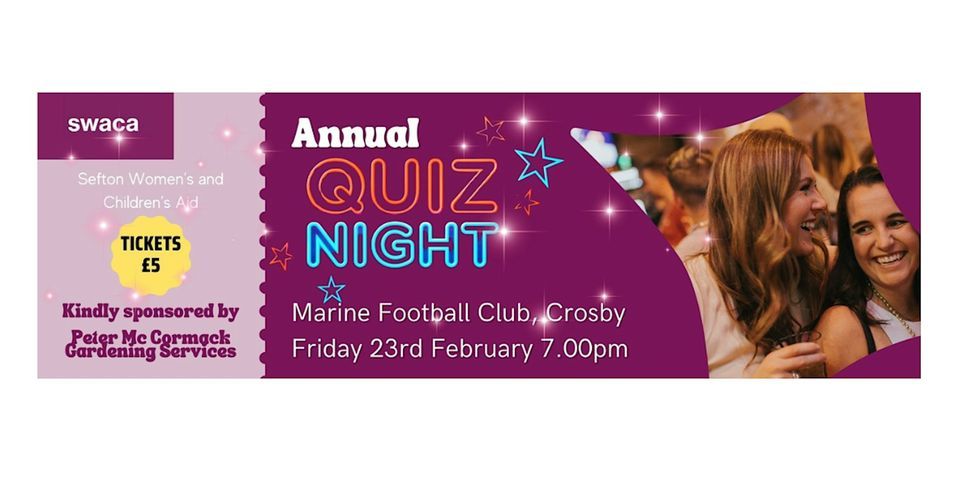 SWACA Quiz Night: Marine Football Club, Crosby, College Road,Liverpool,L23 3AS,GB, 23 February ...