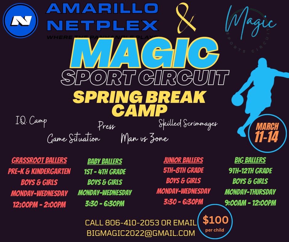 Magic Sport Circuit Spring Break Camp, 3723 SW 58th St., Amarillo, TX, March 11 2024 | AllEvents.in