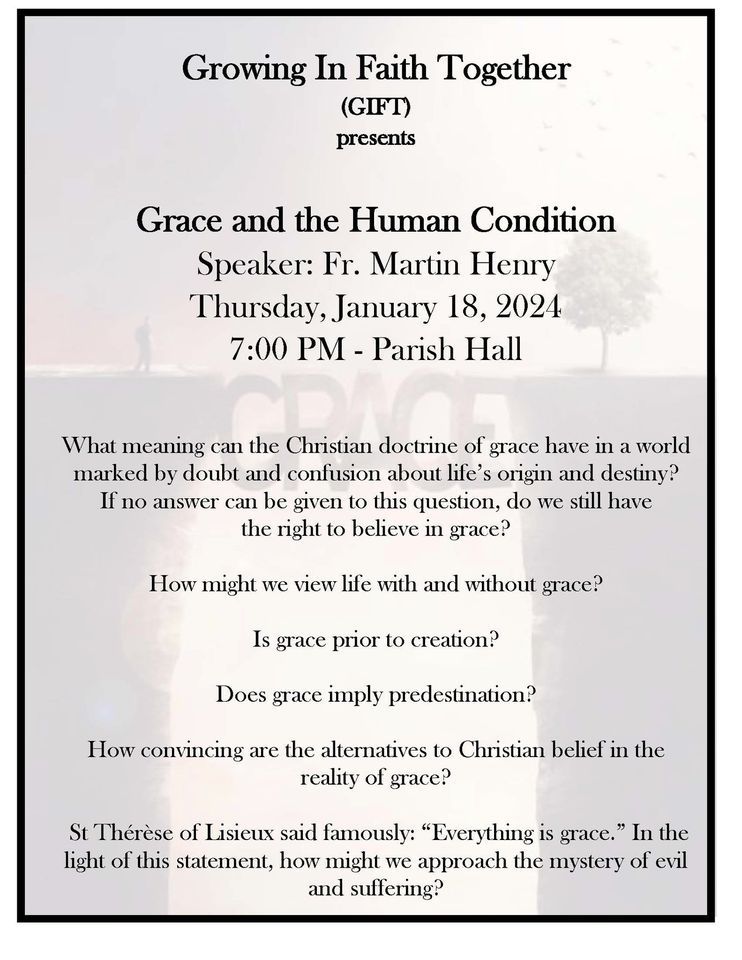 GIFT presents Fr Martin Henry on Grace and the Human Condition, 24410 ...