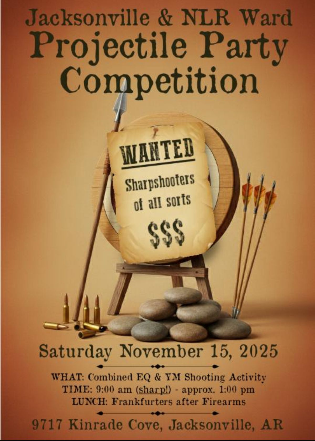 Jacksonville & NLR Wards Projectile Party, Projectile Party Location ...