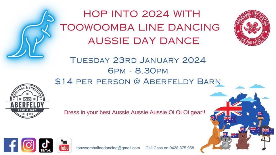 Toowoomba Line Dancing Aussie Day Dance, Aberfeldy Barn, Westbrook, 23 ...