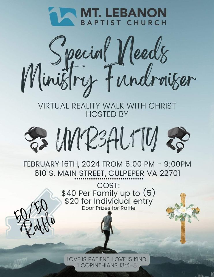 Special Needs Ministry Fundraiser for Mt. Lebanon Baptist Church, 610 S ...