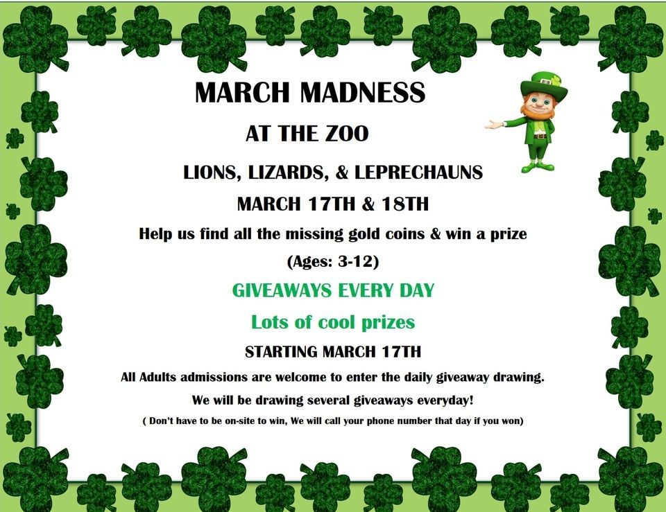 Lions, Lizards, & Leprechauns!, Sierra Nevada Zoological Park, Reno, 17 ...