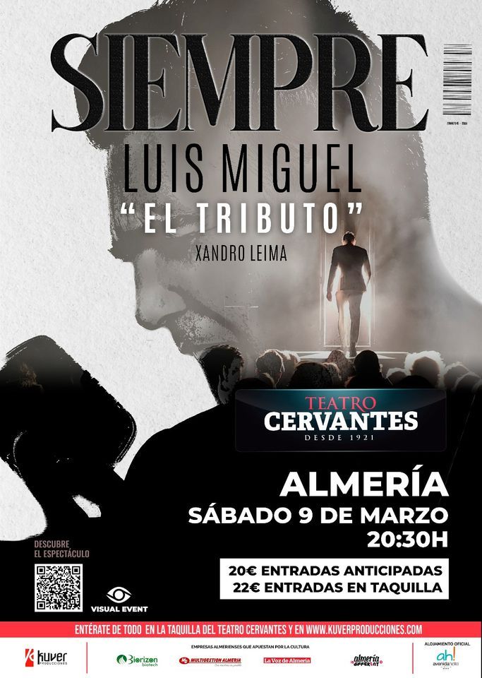 Siempre Luis Miguel ,el Tributo, Teatro Cervantes, Almeria, 9 March ...