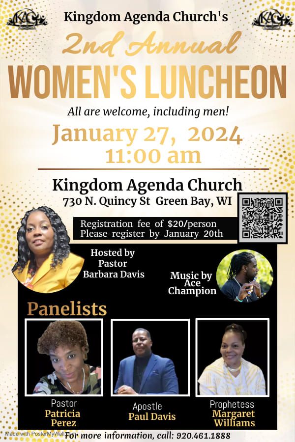 KACs Annual Womens Luncheon , Kingdom Agenda Church - Green Bay, WI., January 27 2024 | AllEvents.in