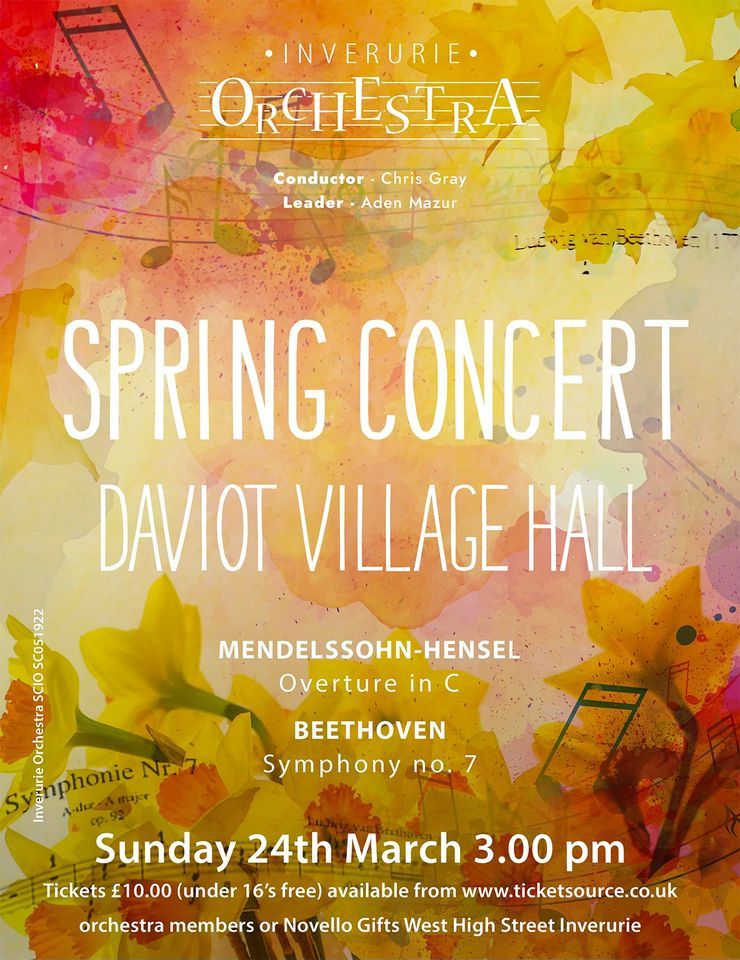 Spring Matinée Concert, Daviot Village Hall, Aberdeen, 24 March 2024 ...