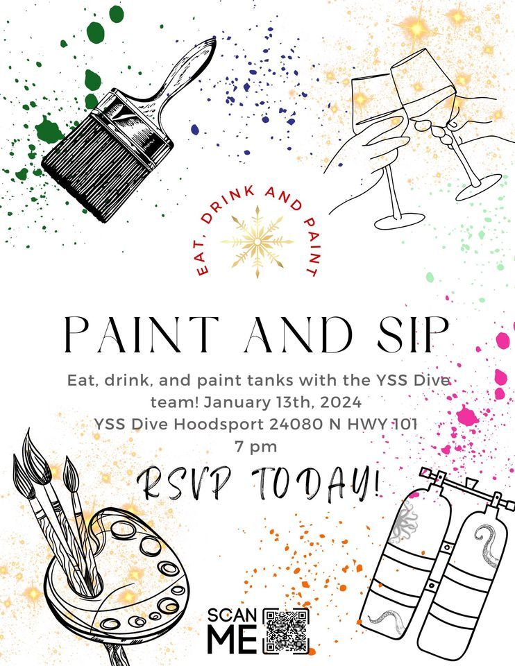 Scuba Tank Paint and Sip with YSS Dive , YSS Dive, Hoodsport, 13 ...
