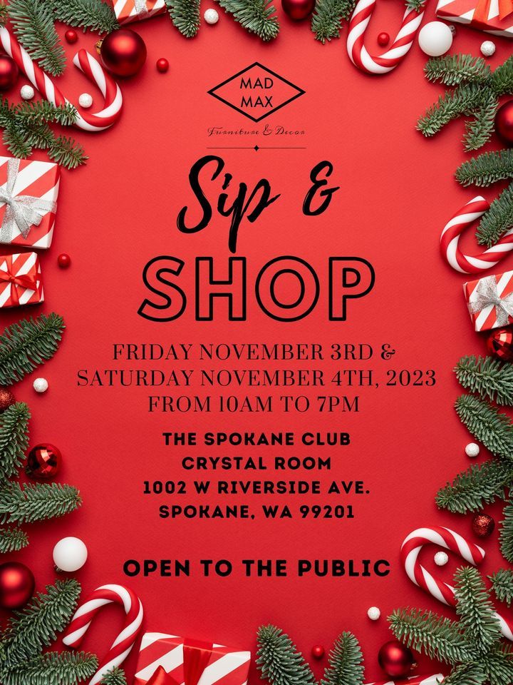 Sip & Shop at The Spokane Club, The Spokane Club, 3 November to 4 ...