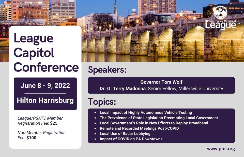 League Capitol Conference, Hilton Harrisburg Hotel, June 8 to June 9 ...