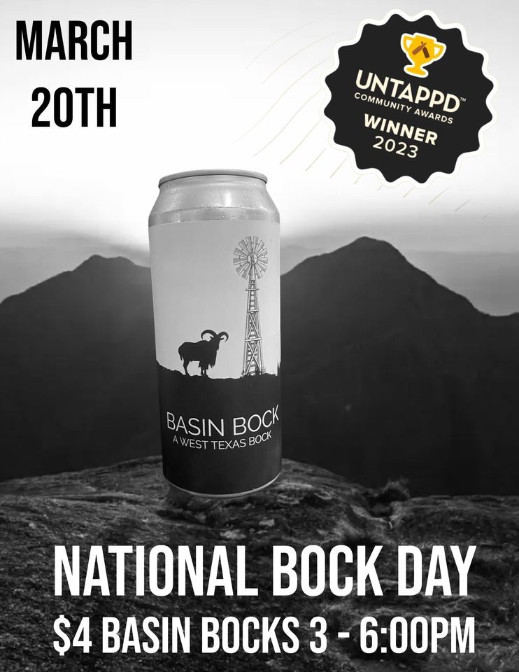 National Bock Day , 3303 W. Golf Course, Midland, TX, 20 March 2024 ...