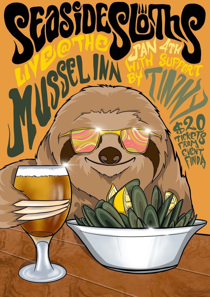 Seaside Sloths @ The Mussel Inn with Tinny, The Mussel Inn, Nelson, 4 ...