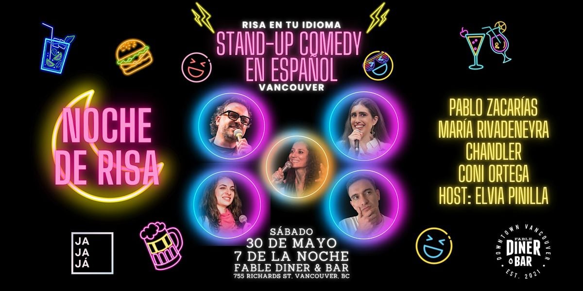 Risa en tu Idioma: Stand Up Comedy 100% en Español, Fable Diner & Bar ...