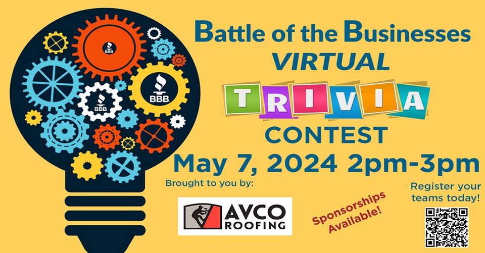 BBB Battle of the Businesses Virtual Trivia Contest, Online event ...
