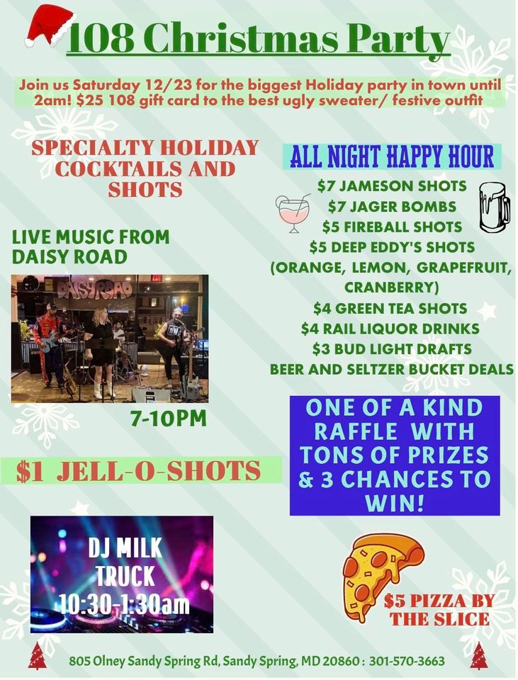 108’s Christmas Bash , Route 108 Pizza & BBQ, Olney, December 23 to ...