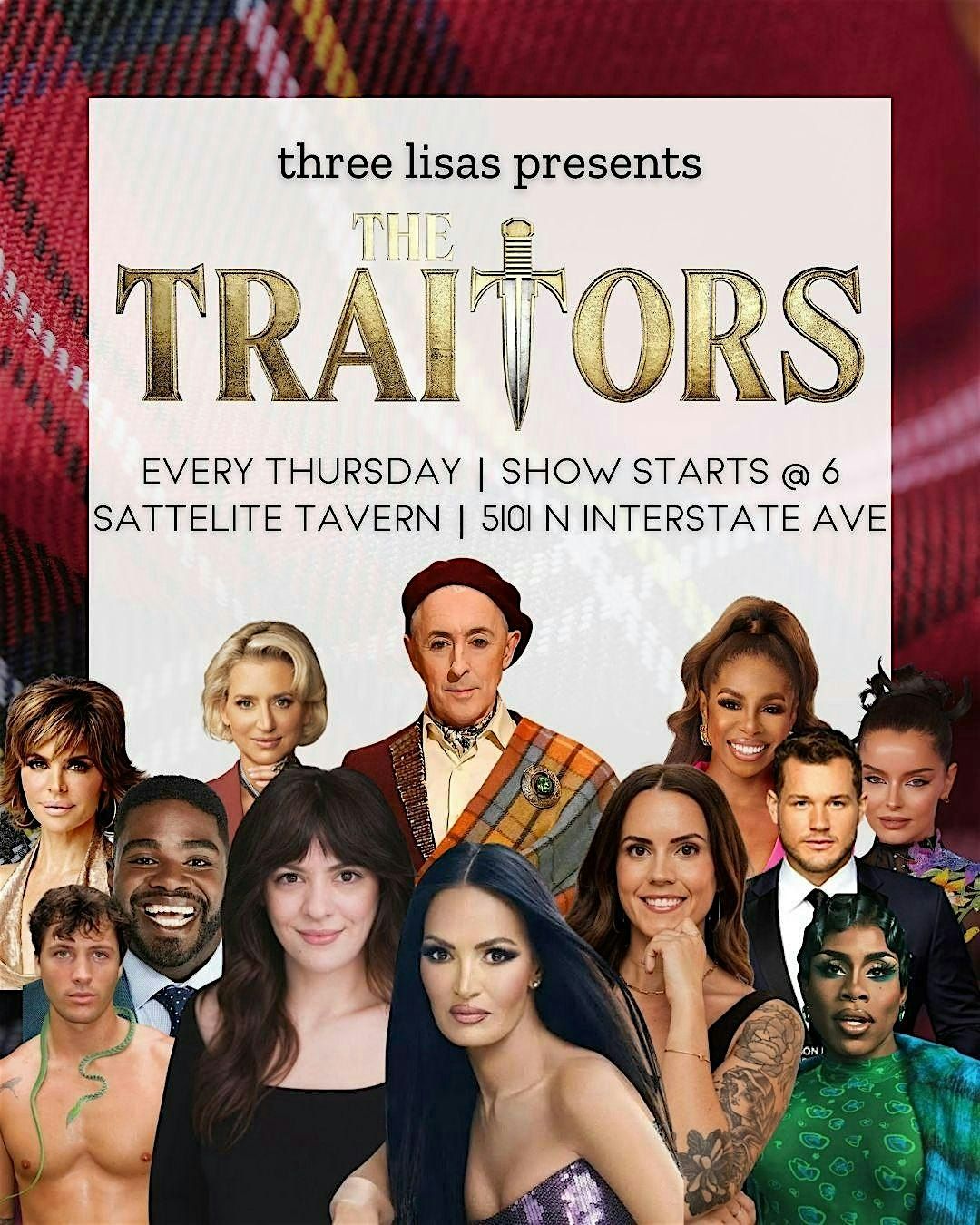 The Traitors Watch Party, Satellite Tavern, Portland, 8 January to 26 ...