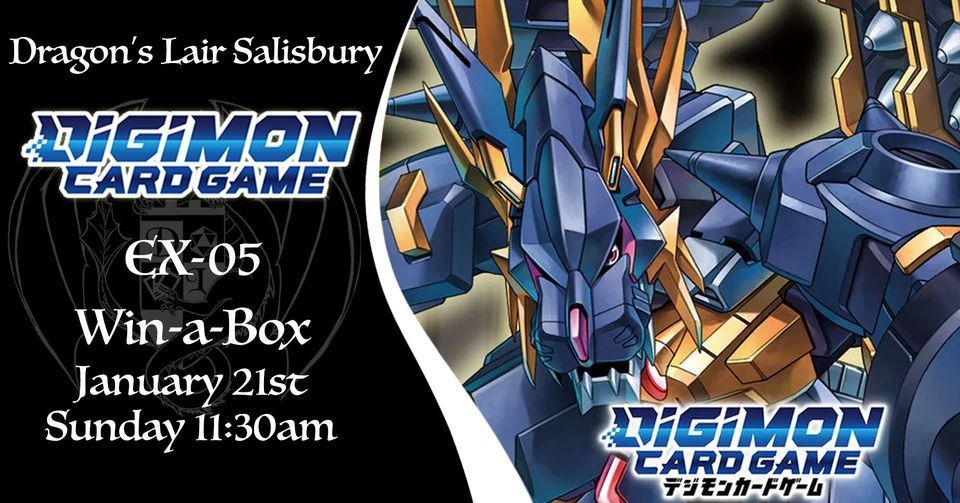 DLS - Digimon EX-05 Win-a-Box (& Nats Practice!), Dragons Lair ...