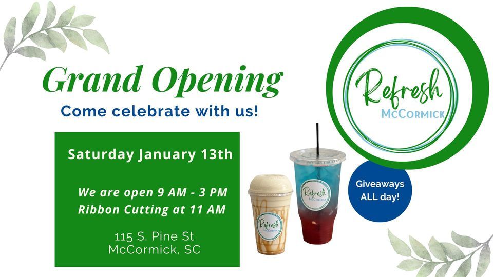 Refresh Grand Opening & Ribbon Cutting, 115 S. Pine Street McCormick ...