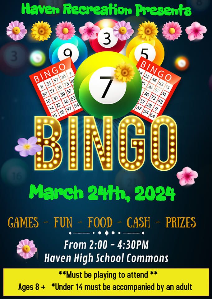 March Bingo, Haven High School, 24 March 2024 | AllEvents