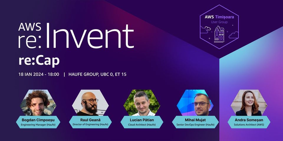 AWS re:Invent re:Cap, Haufe Group Romania, Timisoara, 18 January 2024 | AllEvents