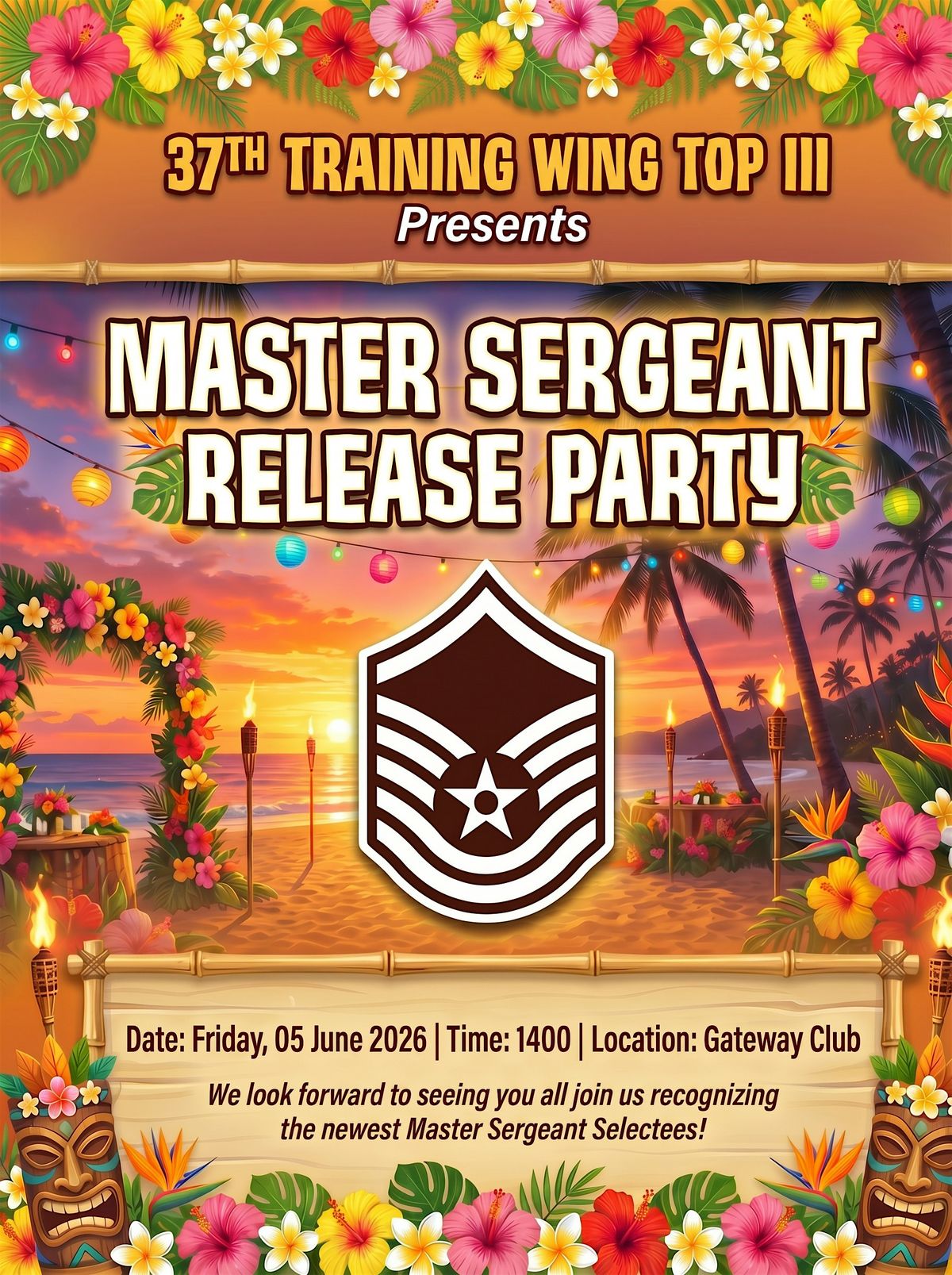 MSgt Release Party, Gateway Club, Lackland Air Force Base, 5 June 2026 ...