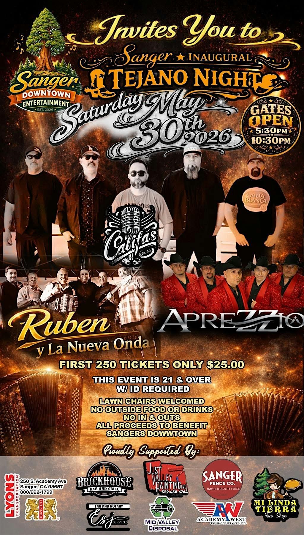 Sanger inaugural Tejano night, Brehler Square, Sanger, 30 May 2026 ...