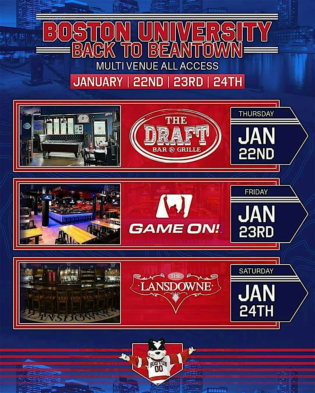 Boston University Back to Beantown 2026, The Draft Bar and Grille ...