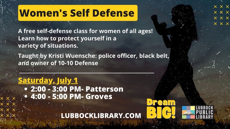Womens Self-Defense Class at Patterson Branch Library, Lubbock Public ...