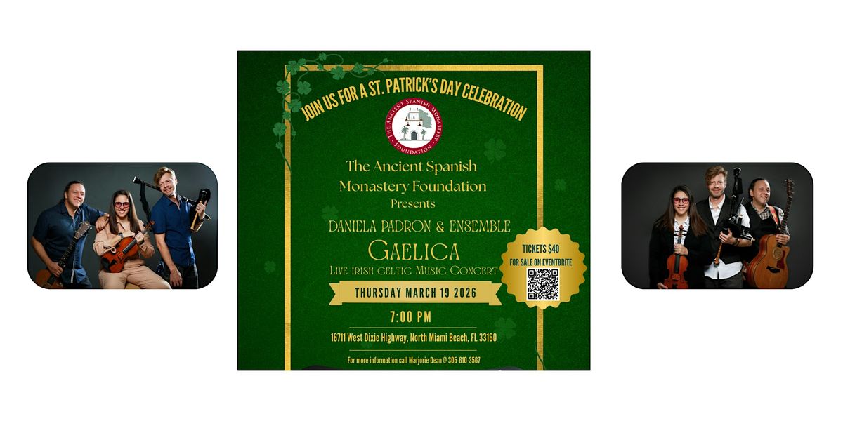 Live Irish Celtic Music Concert - Gaelica w/Daniela Padron & Ensemble ...