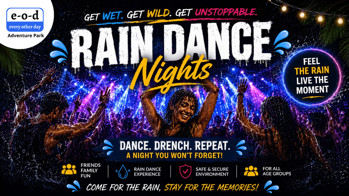 EOD Rain Dance Nights, E-O-D Adventure Park, New Delhi, 26 May 2026 ...