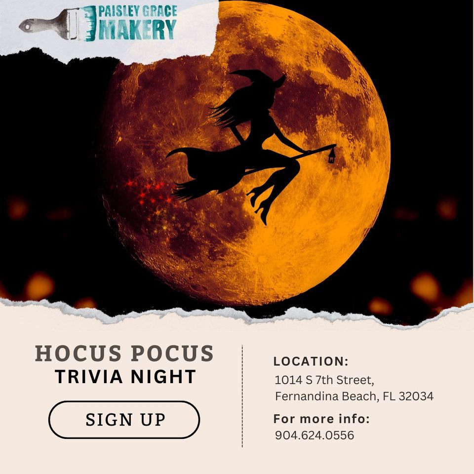 Hocus Pocus Boards & Trivia, Paisley Grace Makery: DIY Workshop and ...