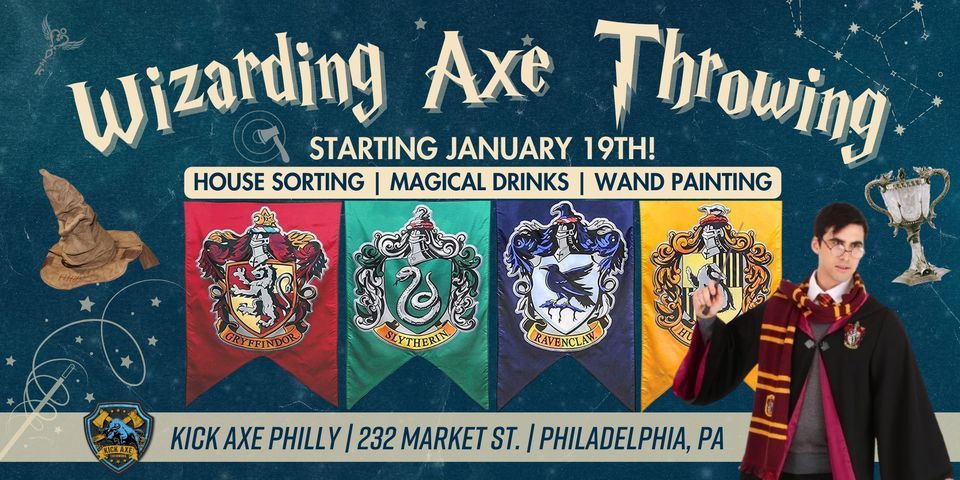 Wizard Axe Throwing Pop-Up @ Kick Axe Philly!, Kick Axe Throwing ...