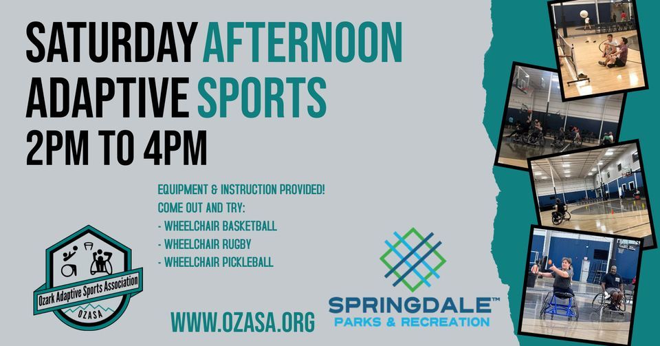 Saturday Afternoon Adaptive Sports, Springdale Parks and Recreation, 20 ...