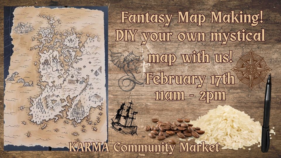 DIY Fantasy Map Event! , Karma Community Market, Blue Springs, 17 ...