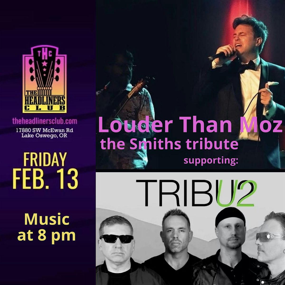 The Smiths and U2 tributes at the Headliners Club, The Headliners Club ...