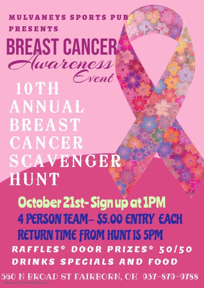 Breast Cancer Scavenger Hunt, Mulvaneys Sports Pub, Fairborn, 21 ...
