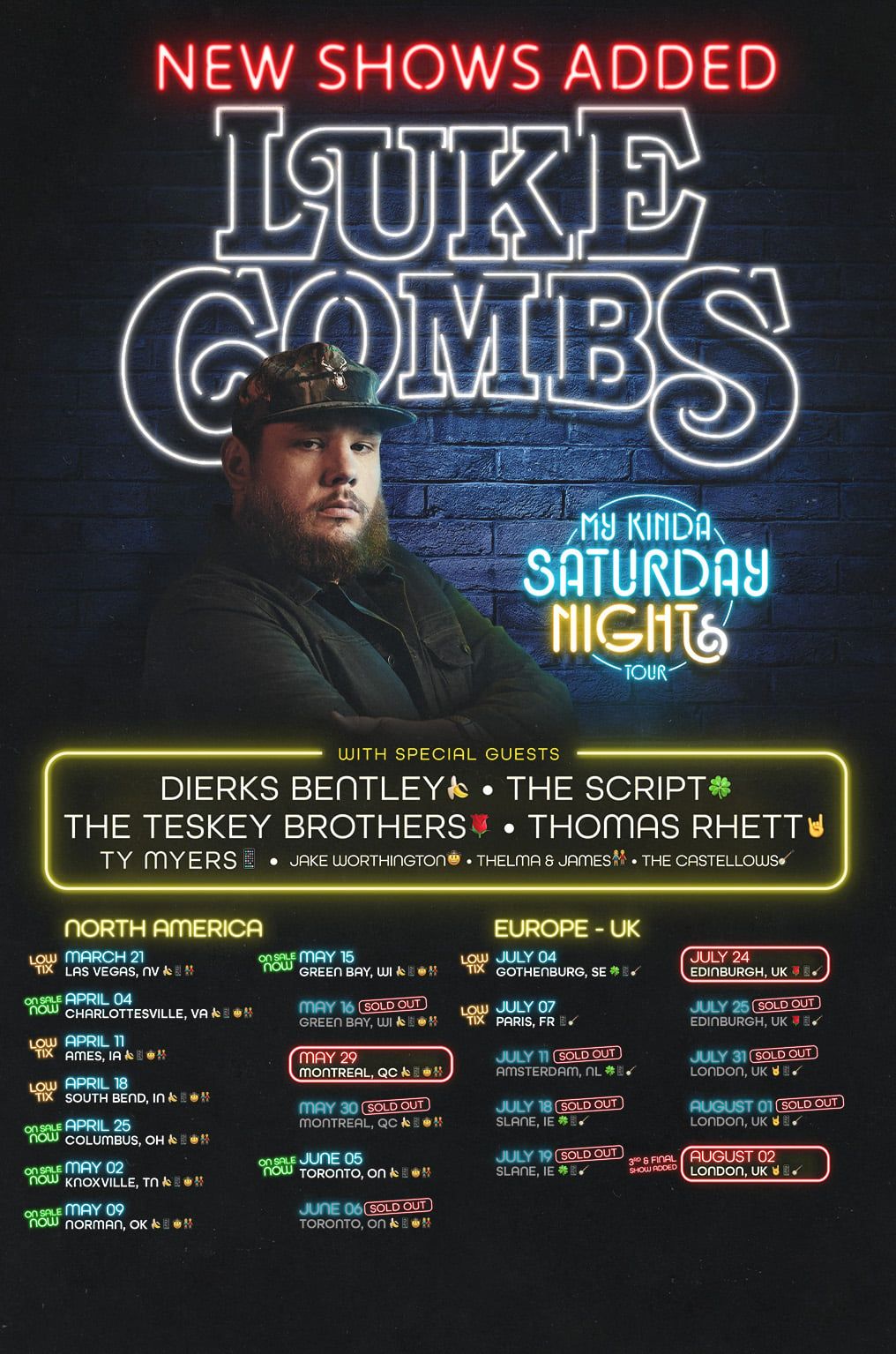 Luke Combs Montreal Tickets, Parc Jean-Drapeau, Montreal, 30 May 2026 ...