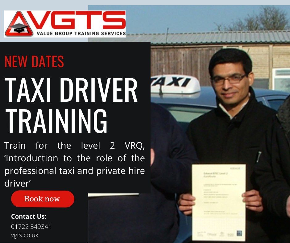 Level 2 VRQ Taxi Driver Training, Sheffield, UK, 25 January to 26 ...