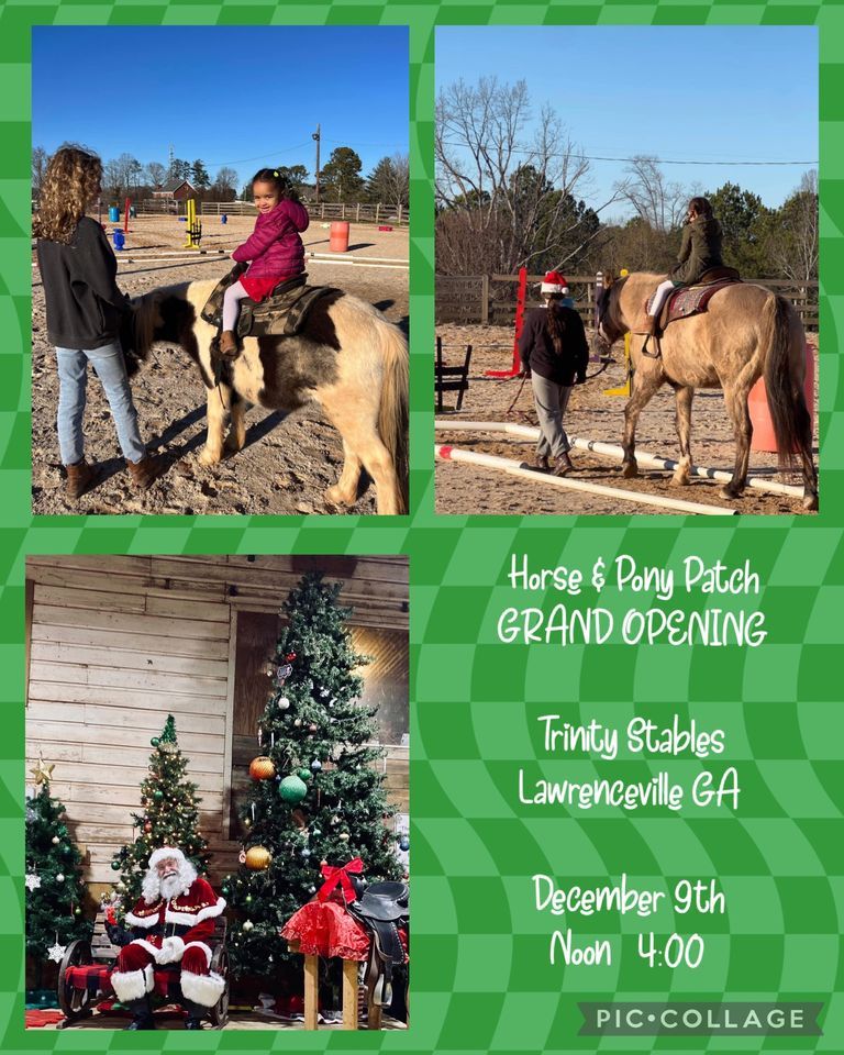 Trinity Stables Pony & Horse Patch GRAND OPENING!!, Trinity Stables, Lawrenceville, December 9 ...