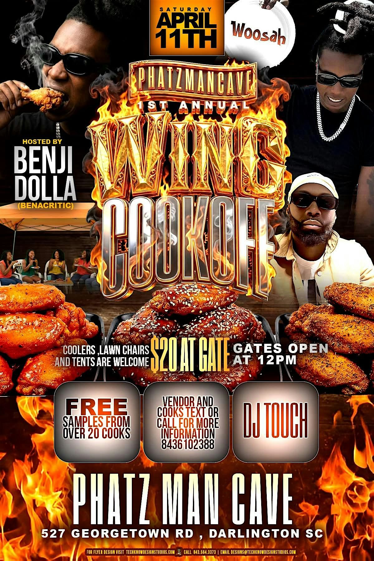 PhatzManCave 1st Annual Wing Cookoff, Phatz Man Cave, Darlington, 11 ...